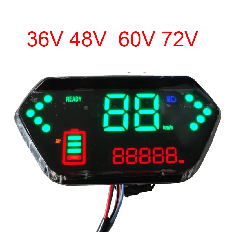 Electric Black Bicycle LCD Display with Speed Meter and Battery Status ...