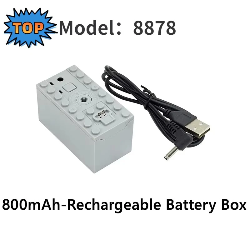 800mAh Rechargeable Battery Box 8878 MOC Building Blocks Cars Motors ...