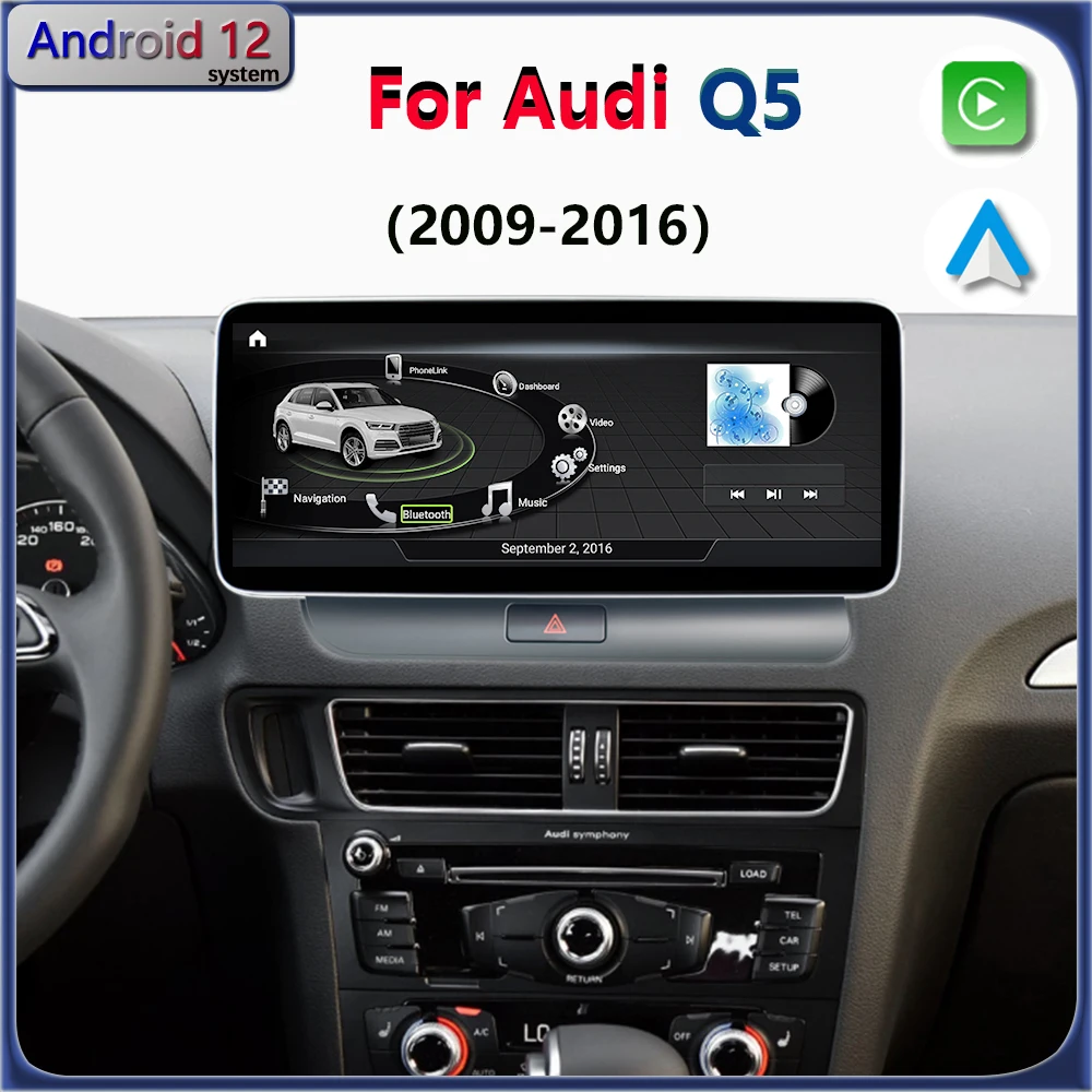 Android 12 For Audi Q5 8R 2009-2016 CarPlay Car Radio GPS Navigation ...