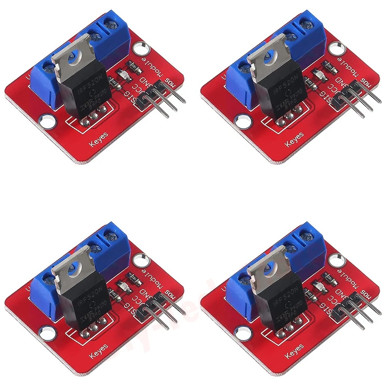 4pcs Irf520 Mosfet Driver Module Mosfet Button Drive 0-24v Pwm Output ...