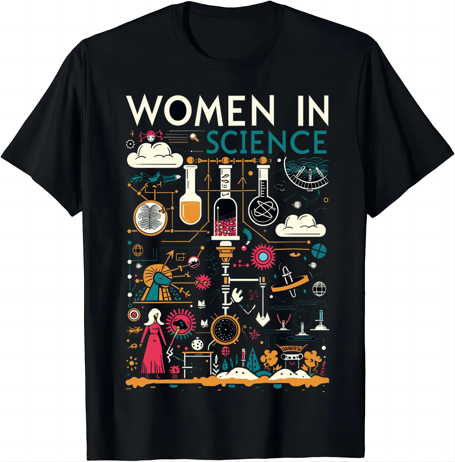 Women-in-Science-T-Shirt-Funny-Science-Clothes-Street-Fashion-Casual ...