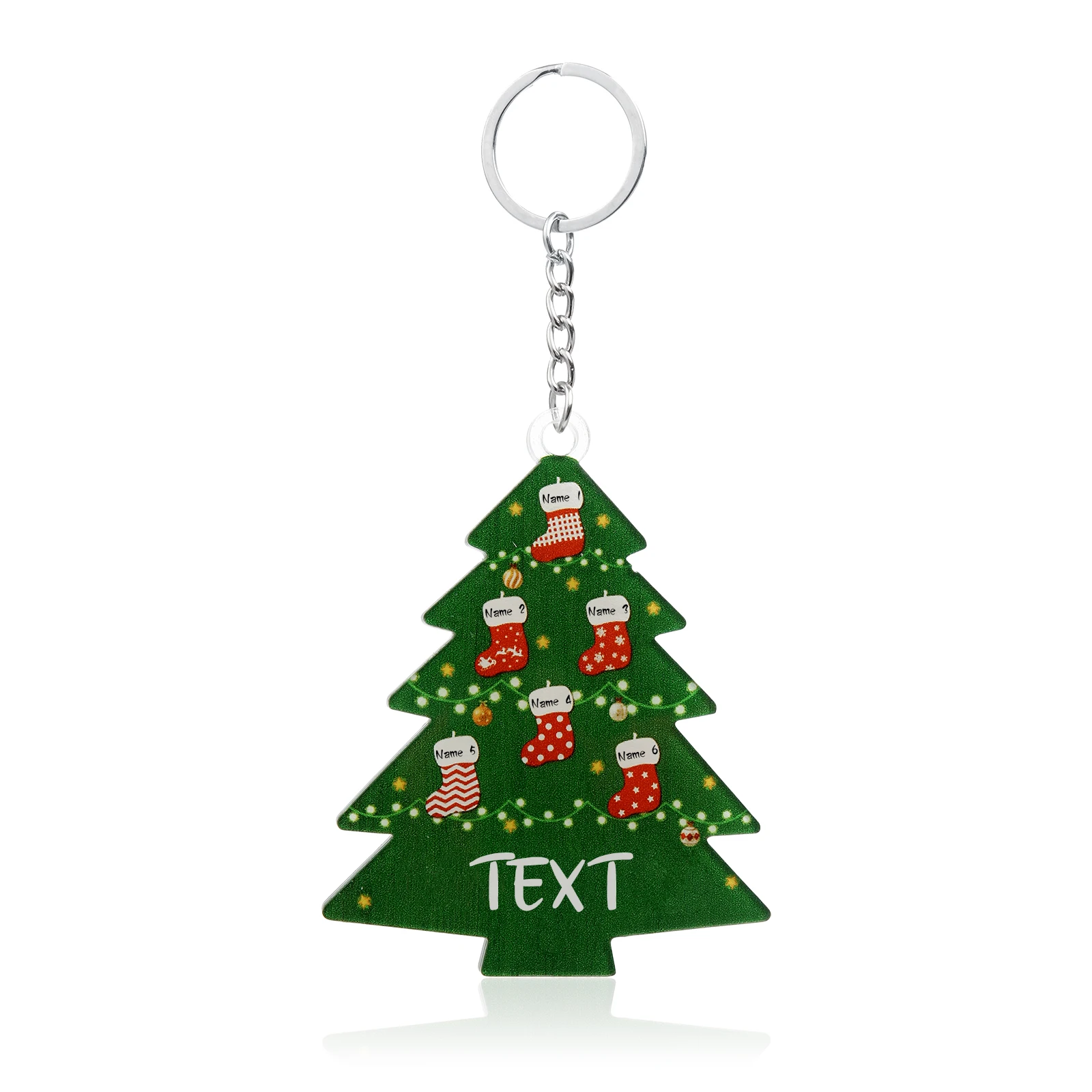 Personalized Acrylic Christmas Tree Keychain | Gifts Flash