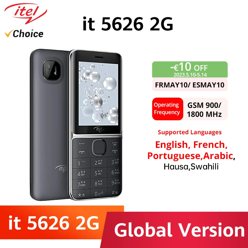 it 5626 Itel Mobile Phone is 2.8" Big screen 2500mAh Big Battery 3D Music Letschat （Voice ...