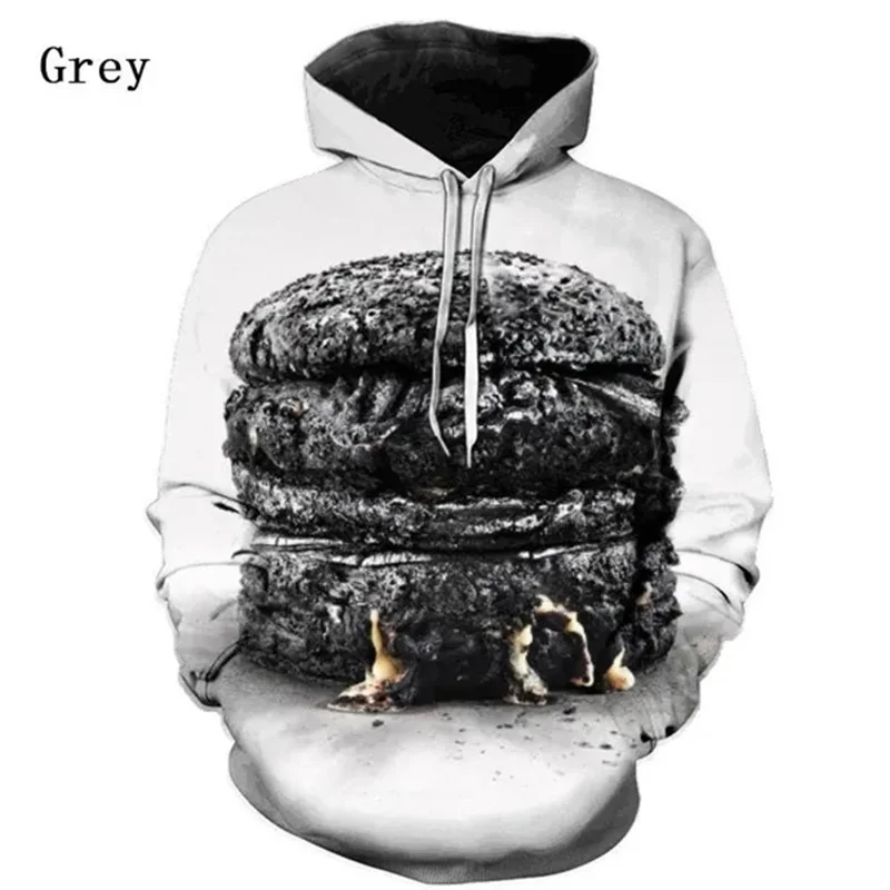 Beef-Hamburger-Graphic-Hoodie-Men-Pullovers-3D-Print-Delicious-Fast ...