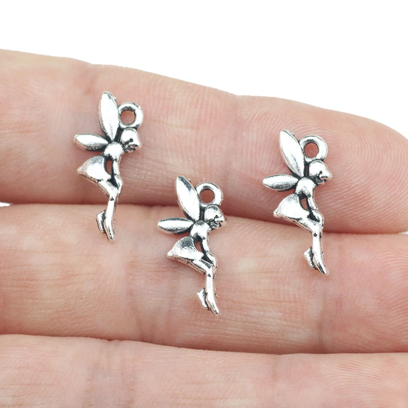 High-Quality-50-Pieces-Lot-18mm-7mm-Tibetan-Silver-Flying-Angel-Girl ...