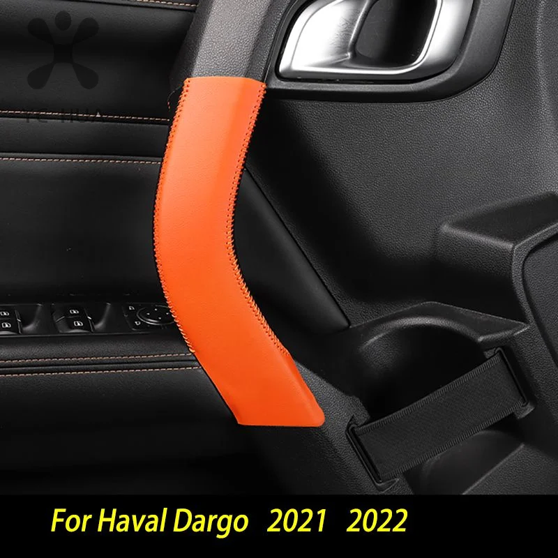 Newest 4PCS/SET Door Inner Handle Protector Cover Leather For GWM Haval ...