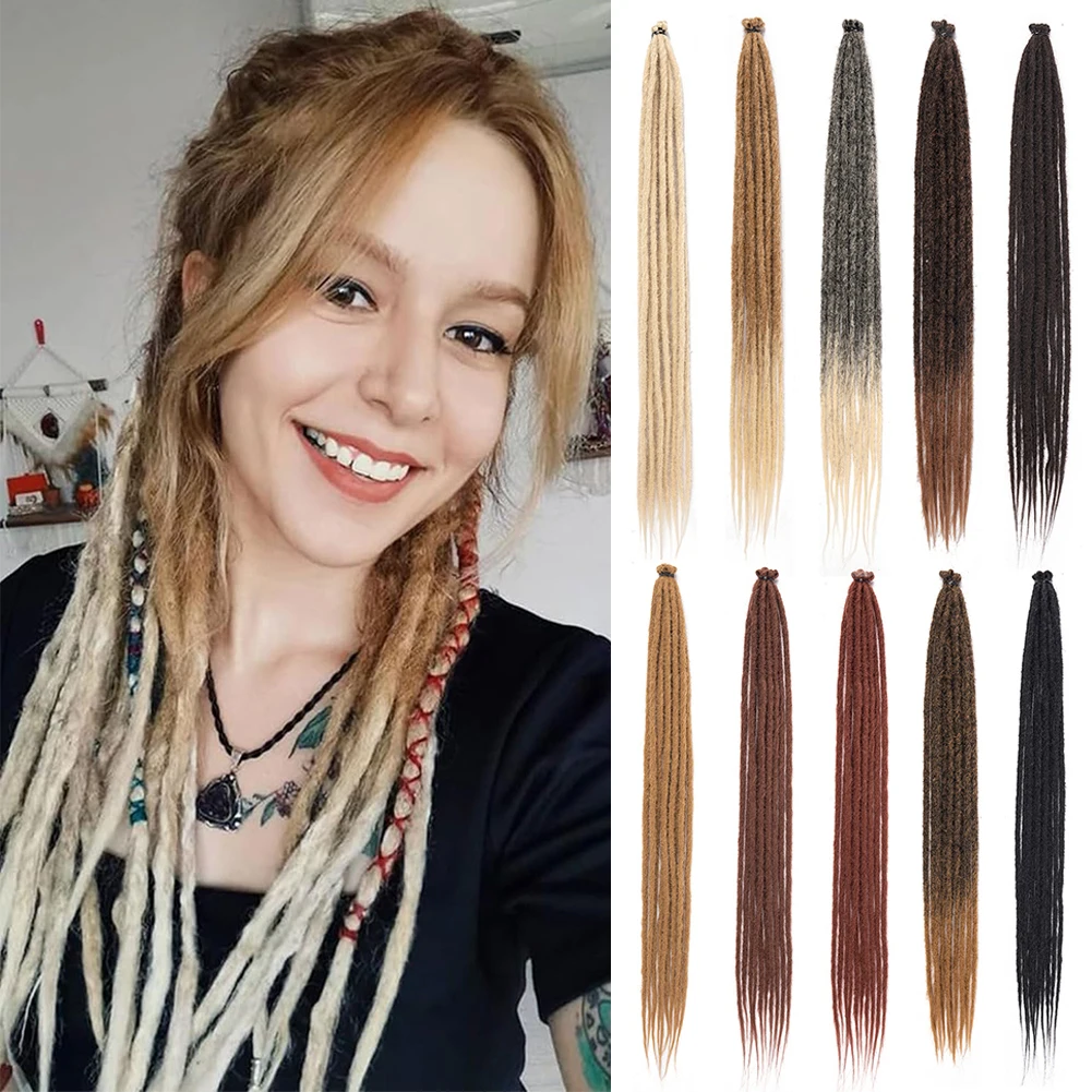 Dreadlock-Extensions-10-Roots-pack-Synthetic-Hippie-Single-Ended-Dreads ...