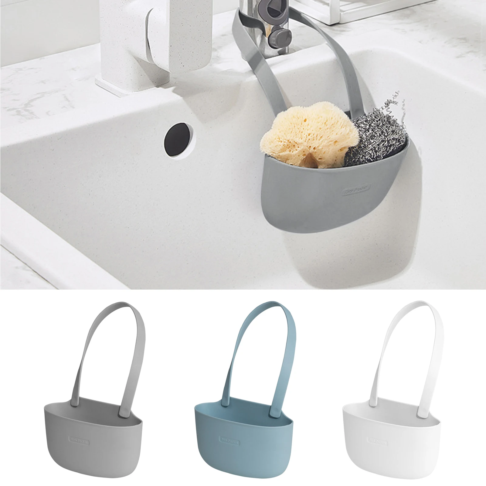 Kitchen-Sink-Sponge-Holder-Home-Storage-Drain-Basket-Single-Layer ...