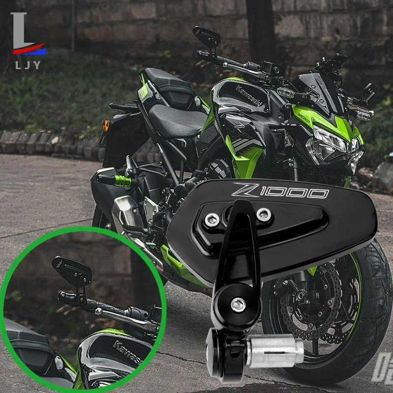 1 Pair Motorcycle Rearview Mirrors Universal Scooter Bar End Handlebar ...
