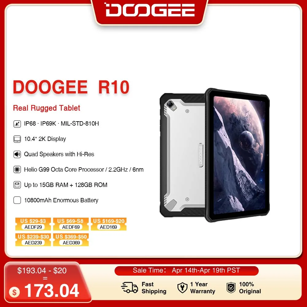 DOOGEE-Tablet-Robusto-Estreia-Mundial-R10-10-4-Tela-2K-Helio-G99 ...