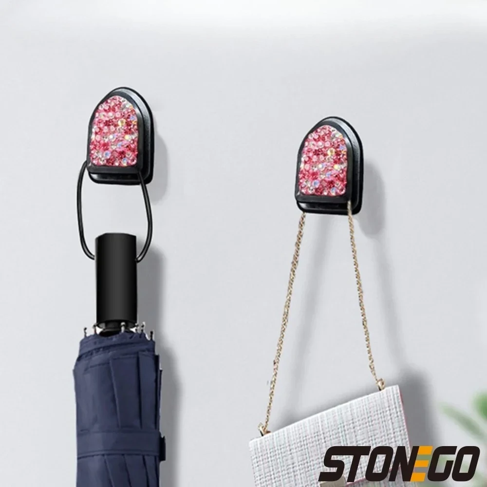 Creative Car Hook Mini Diamond Seat Back Hook Dashboard Organizer ...
