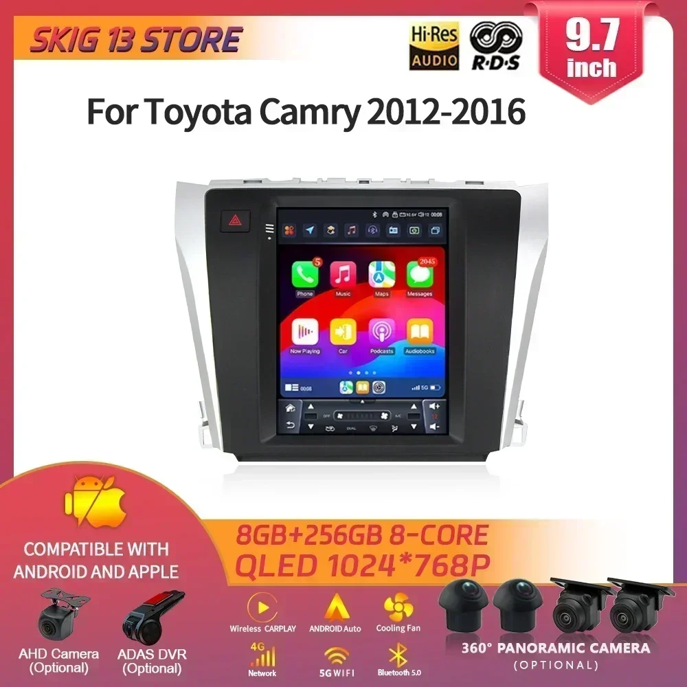 9.7inch Android 14 For Toyota Camry 2012-2016 Car Radio GPS Multimedia ...