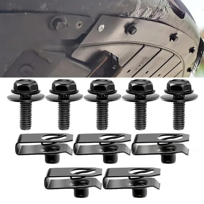 Self-tapping Screw Fasteners Car Body Bolts U-nut Clip Screw M6 Engine ...