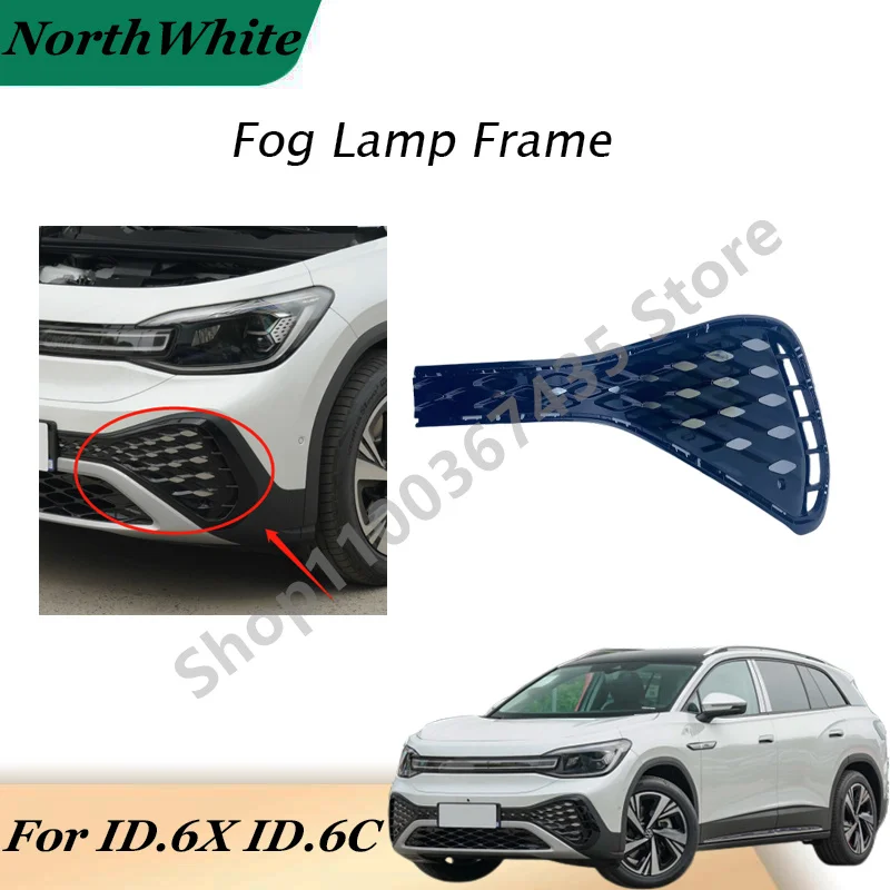 Car Body Parts Front Bumper Baffle Set Fog Lamp Frame For Volkswagon ID ...