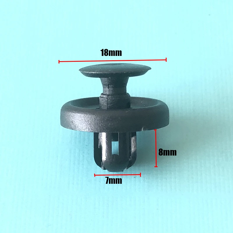 50pcs 7mm Hole Plastic Rivet Trim Clips Push Fit Plastic Trim Clips for ...