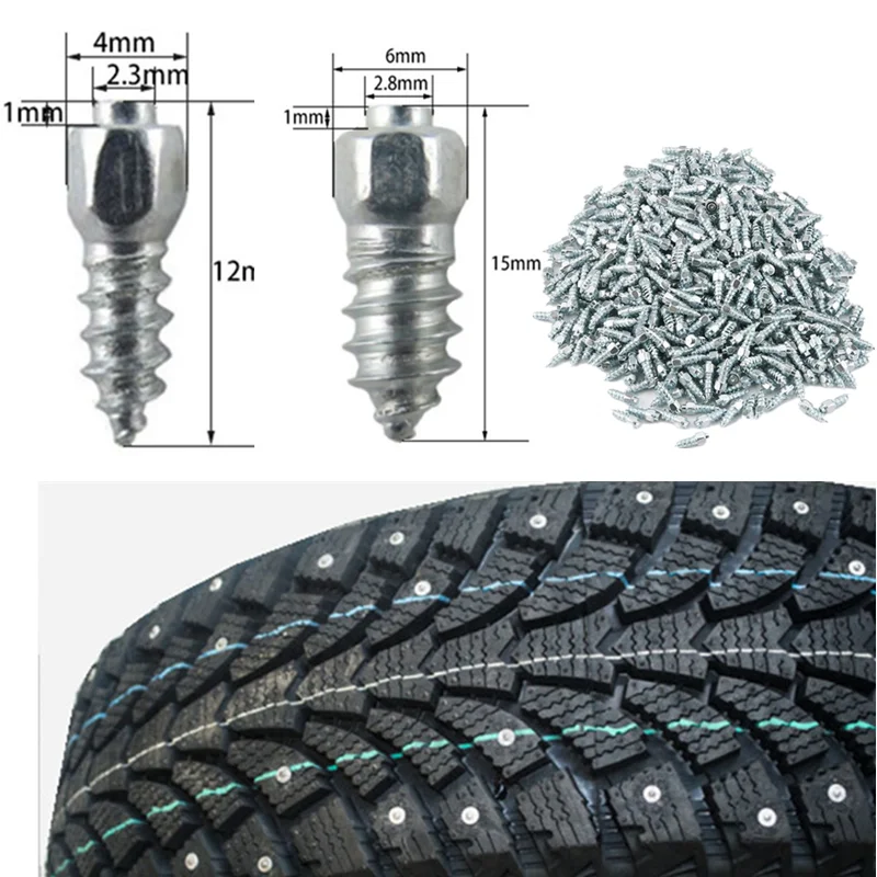 50-100PCS-12mm-15mm-0-59-Steel-Wheel-Tyre-Stud-Screws-Snow-Tire-Spikes ...
