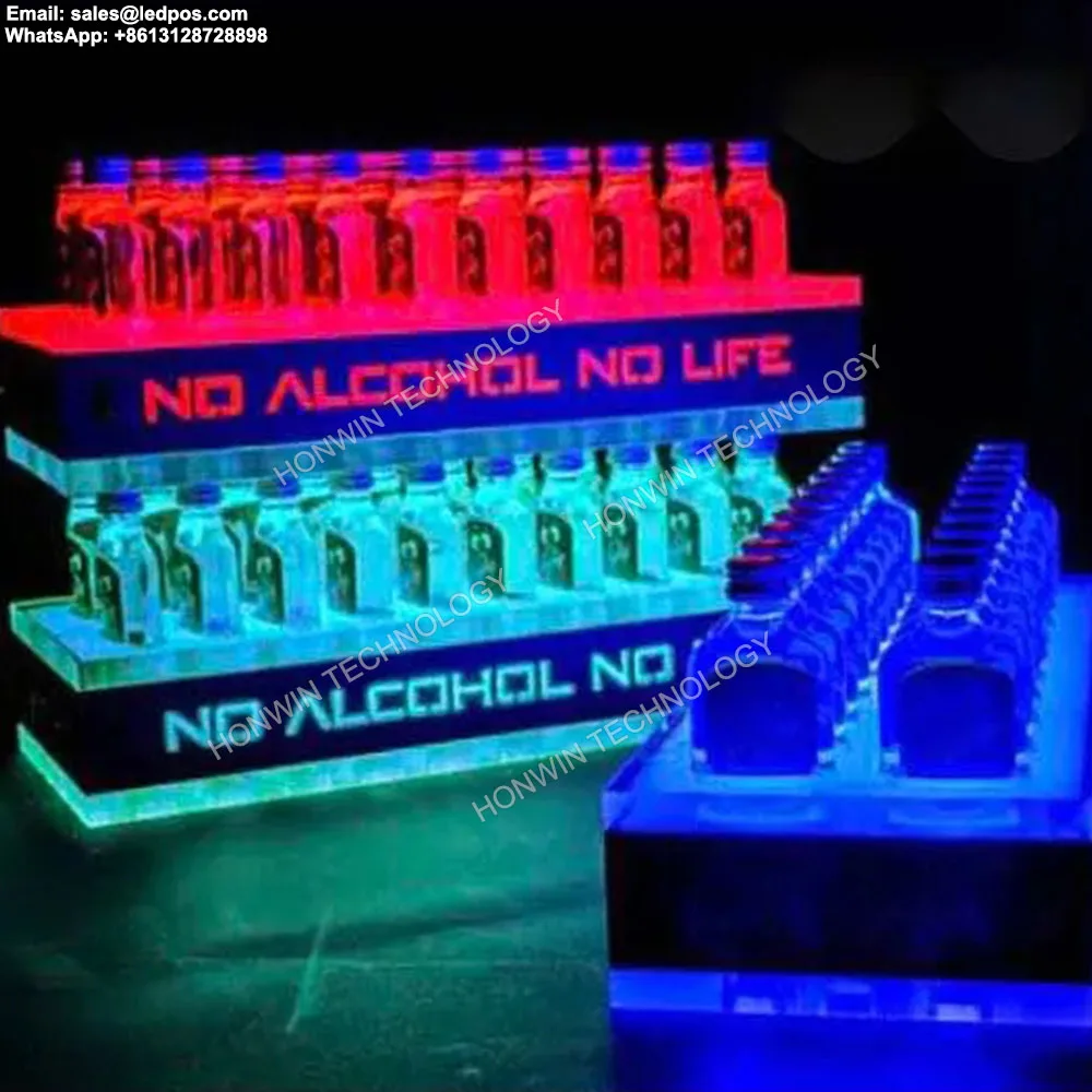 20pcs Mini Bottles Display LED Alcohol Spirits Miniature Glorifier ...
