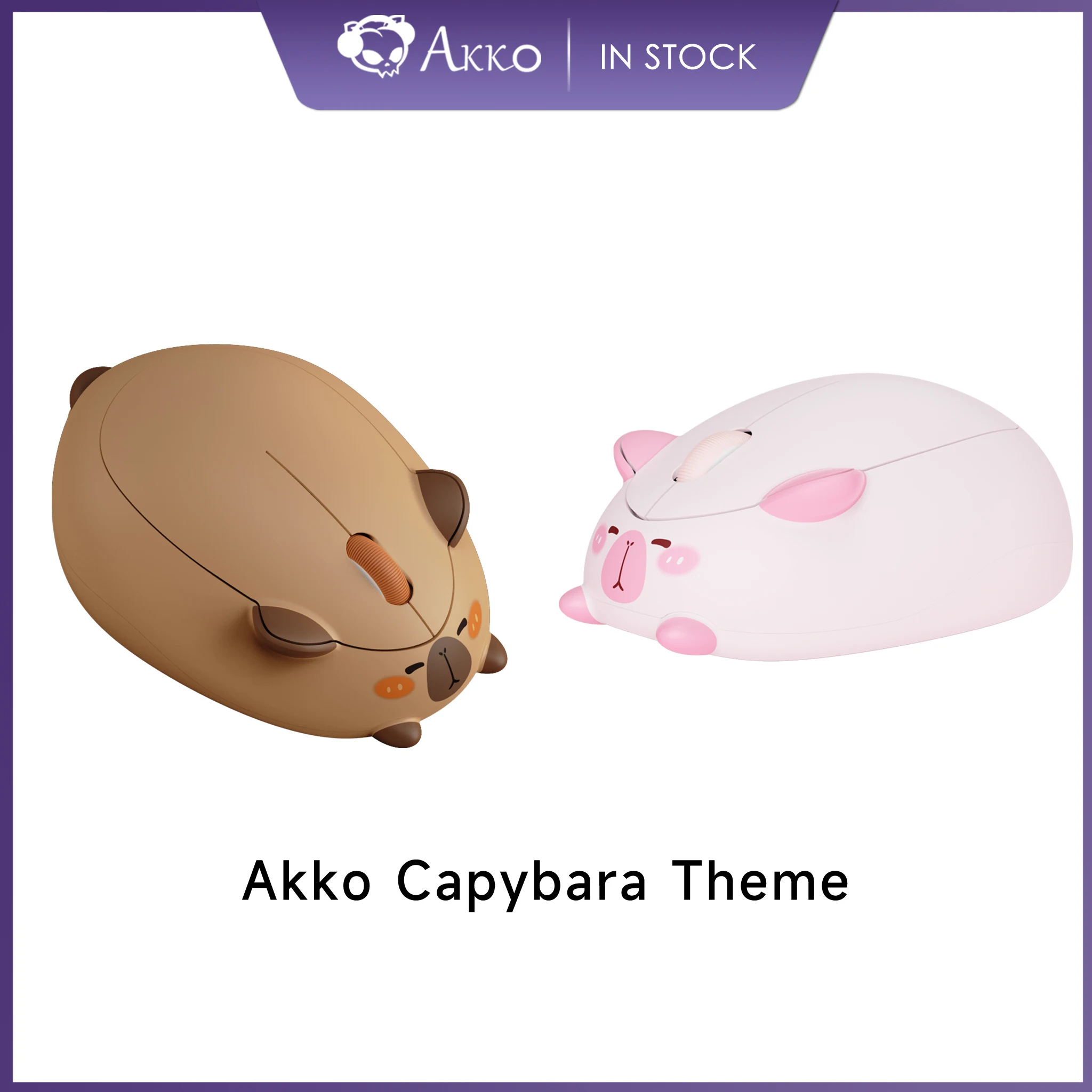 Akko-Capybara-Theme-2-4G-Wireless-Mouse-Cute-Creative-Mouse-Ergonomic ...