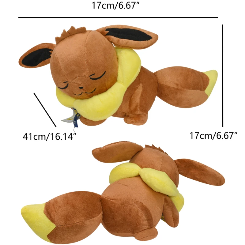 Muñecos de peluche Kawaii de Pokémon durmiendo, Gengar, Eevee, Cubone, Chikorita, Lucario ...