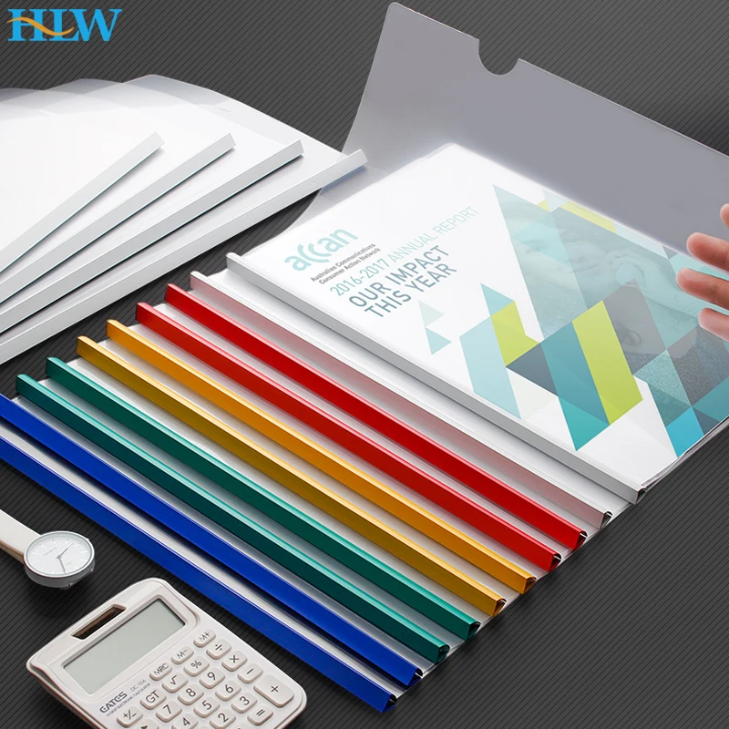 10pcs-set-A4-Transparent-Folder-Test-Paper-And-Document-Rod-Clamp-File ...