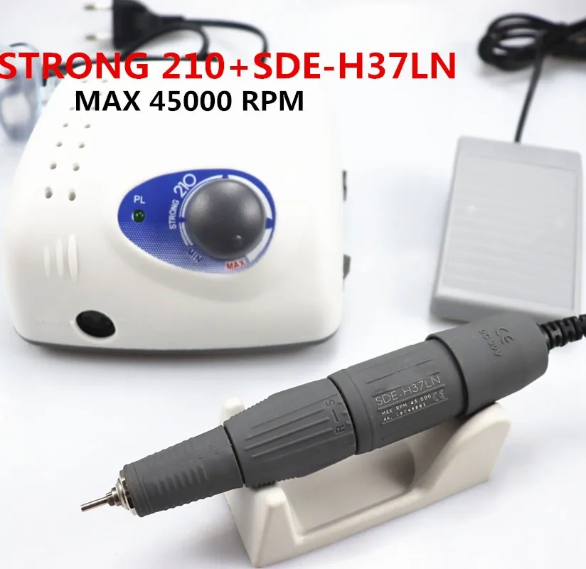 45K-New-Arrival-Strong-210-H37LN-PART-65W-45000-RPM-Nail-Drill-Manicure ...