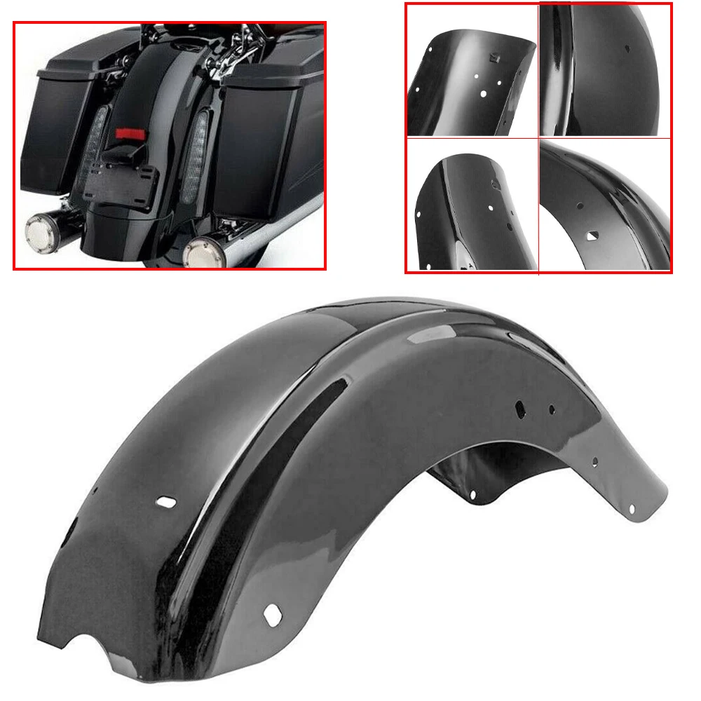 Motorcycle-Gloss-Black-Rear-Fender-System-Mudguard-Cover-Protector-For ...