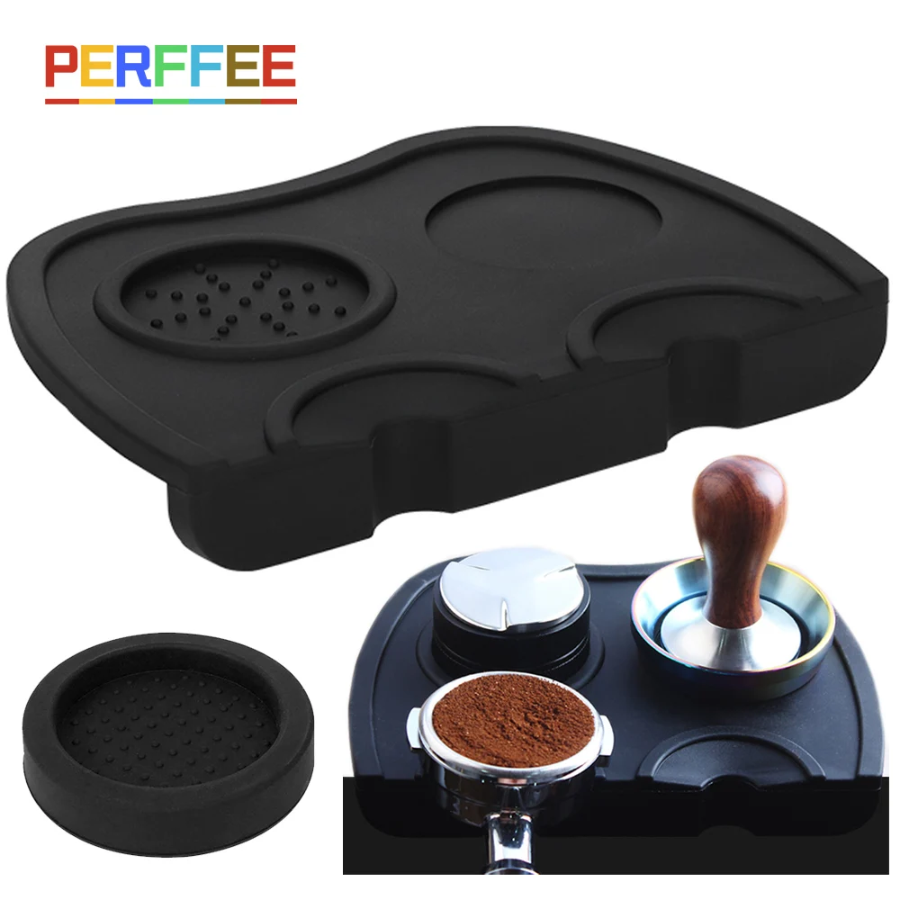 Espresso Coffee Tampers Mat Fluted Coffee Tampering Corner Mat Pad Anti ...