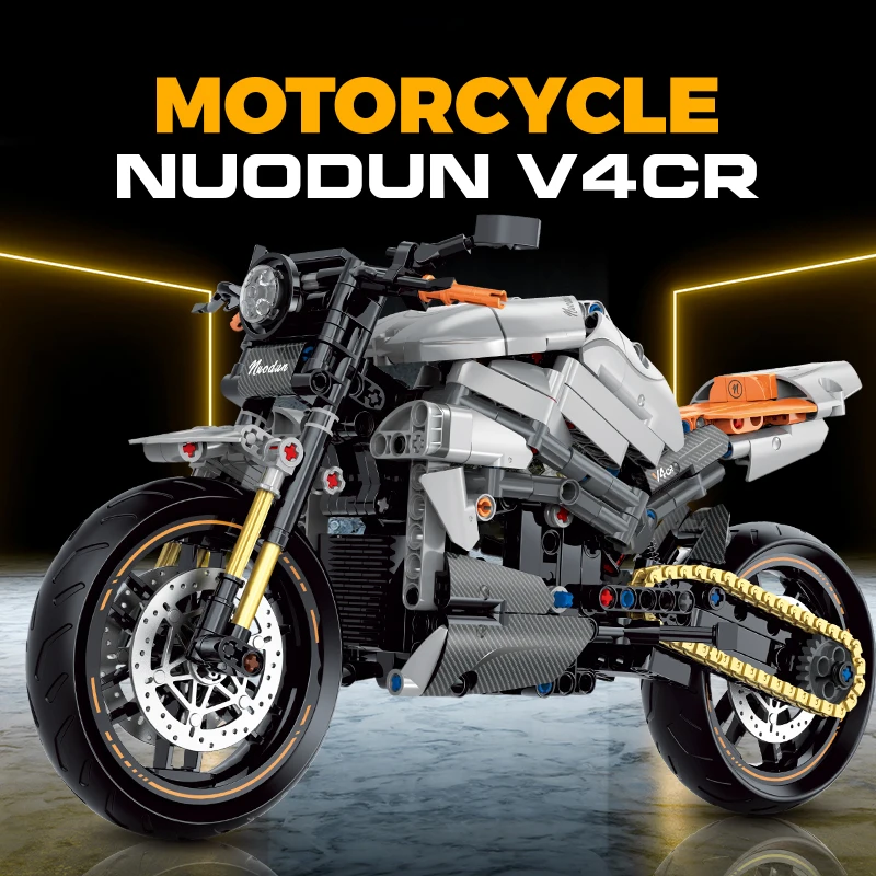 New 1:8 City Speed Champion Motorcycle Building Blocks Technology ...