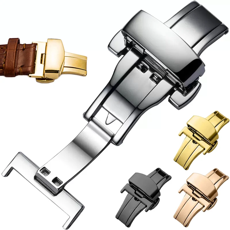 Stainless-Steel-Watches-Buckles-Deployment-Buckle-Automatic-Double ...