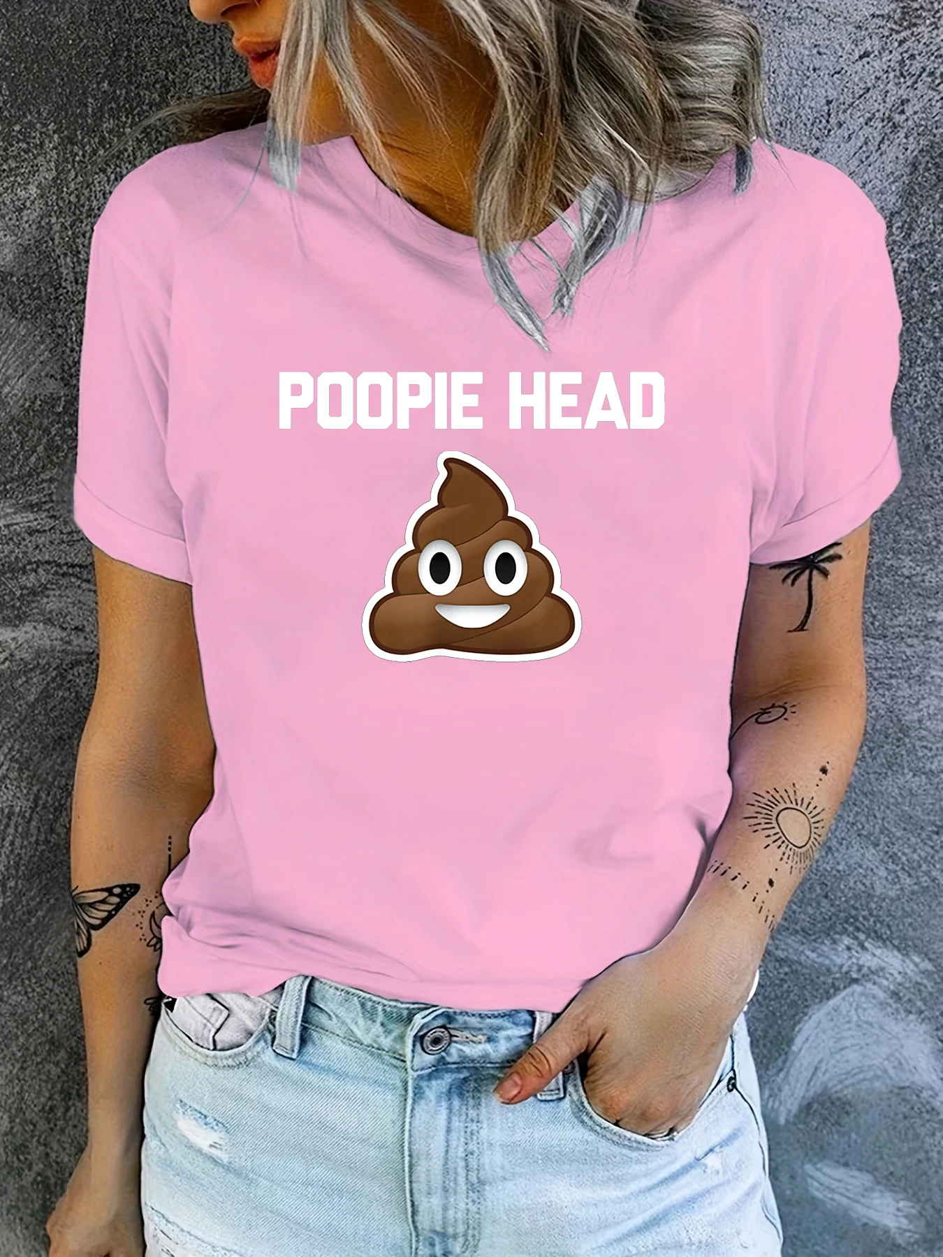 Funny-Poop-Printed-T-Shirt-Women-Street-Trend-Harajuku-Summer-New-T ...
