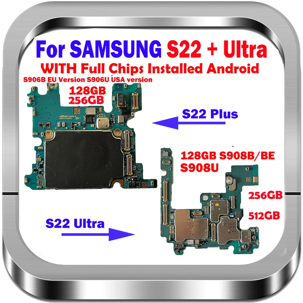 Placa base de 128GB para Samsung Galaxy S22 Ultra, placa lógica ...