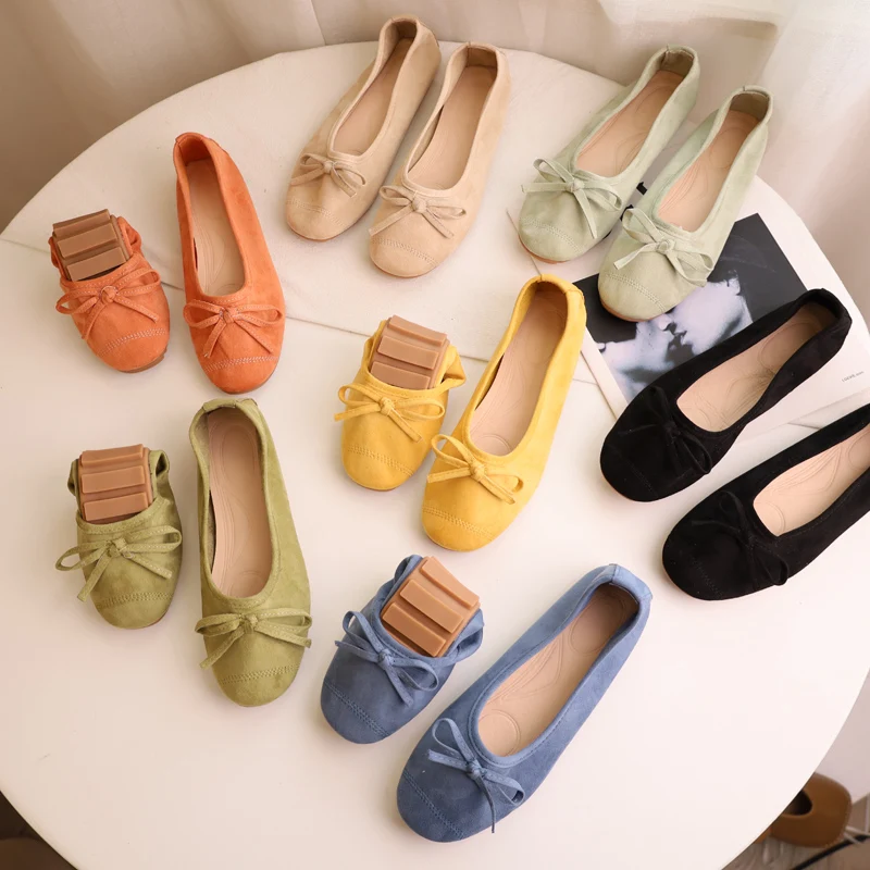 Single-Layer-Shoes-for-Women-Soft-Bottom-Ballet-Shallow-Mouth-Egg-Roll ...