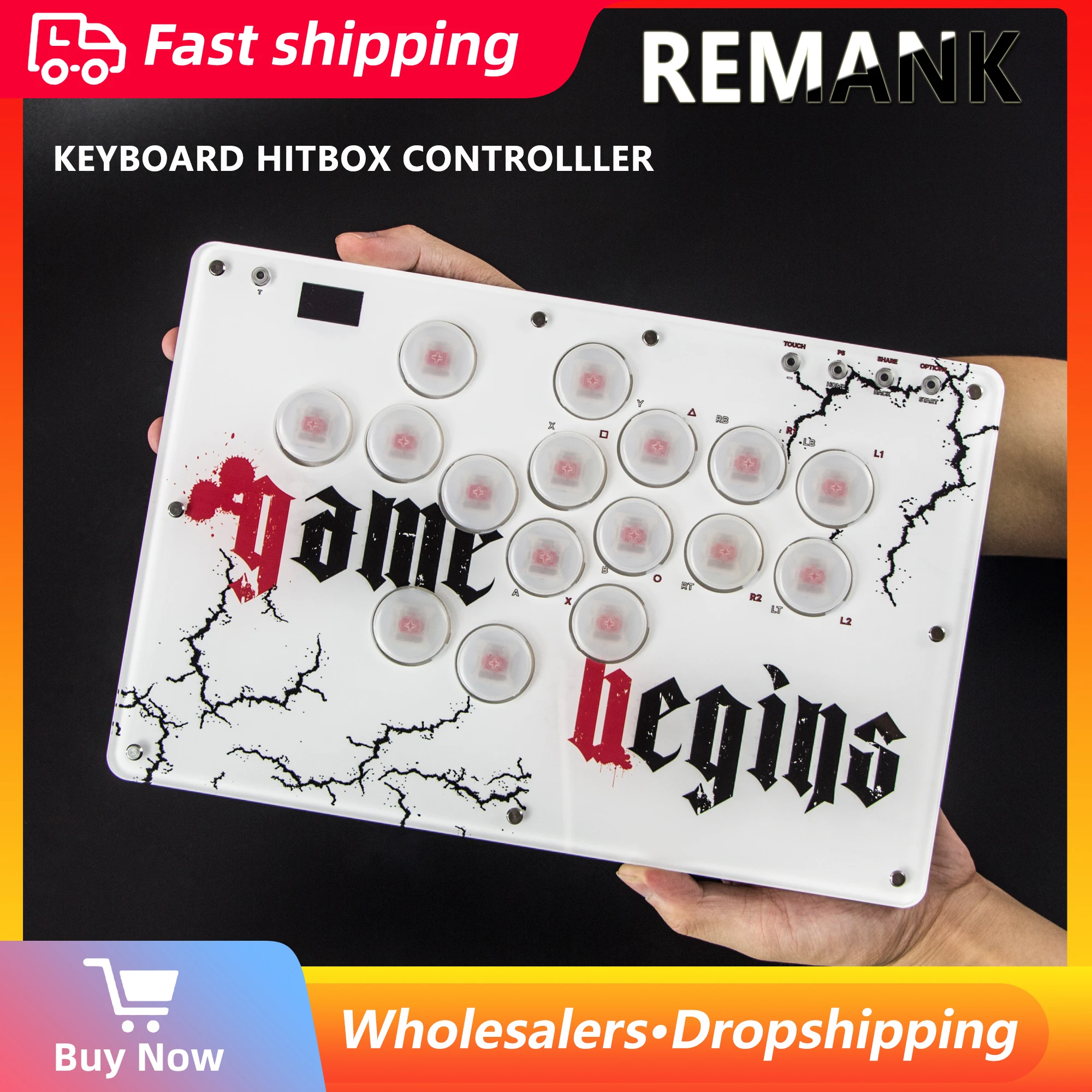 REMANK-R16-Leverless-Controller-Fightstick-Keyboard-hitbox-controlller ...