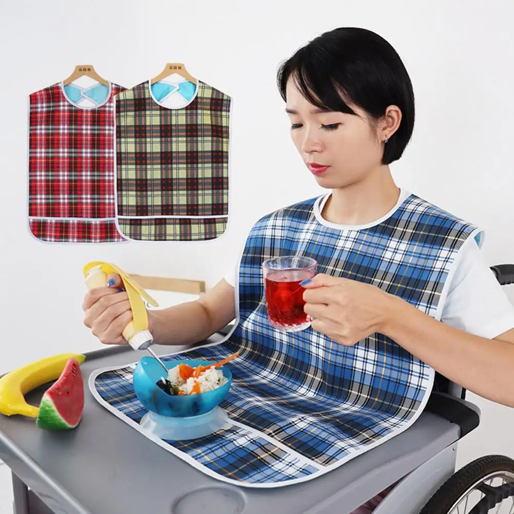 Adult-Bib-Protector-Bibs-Mealtime-Waterproof-Eating-Clothing-Apron ...