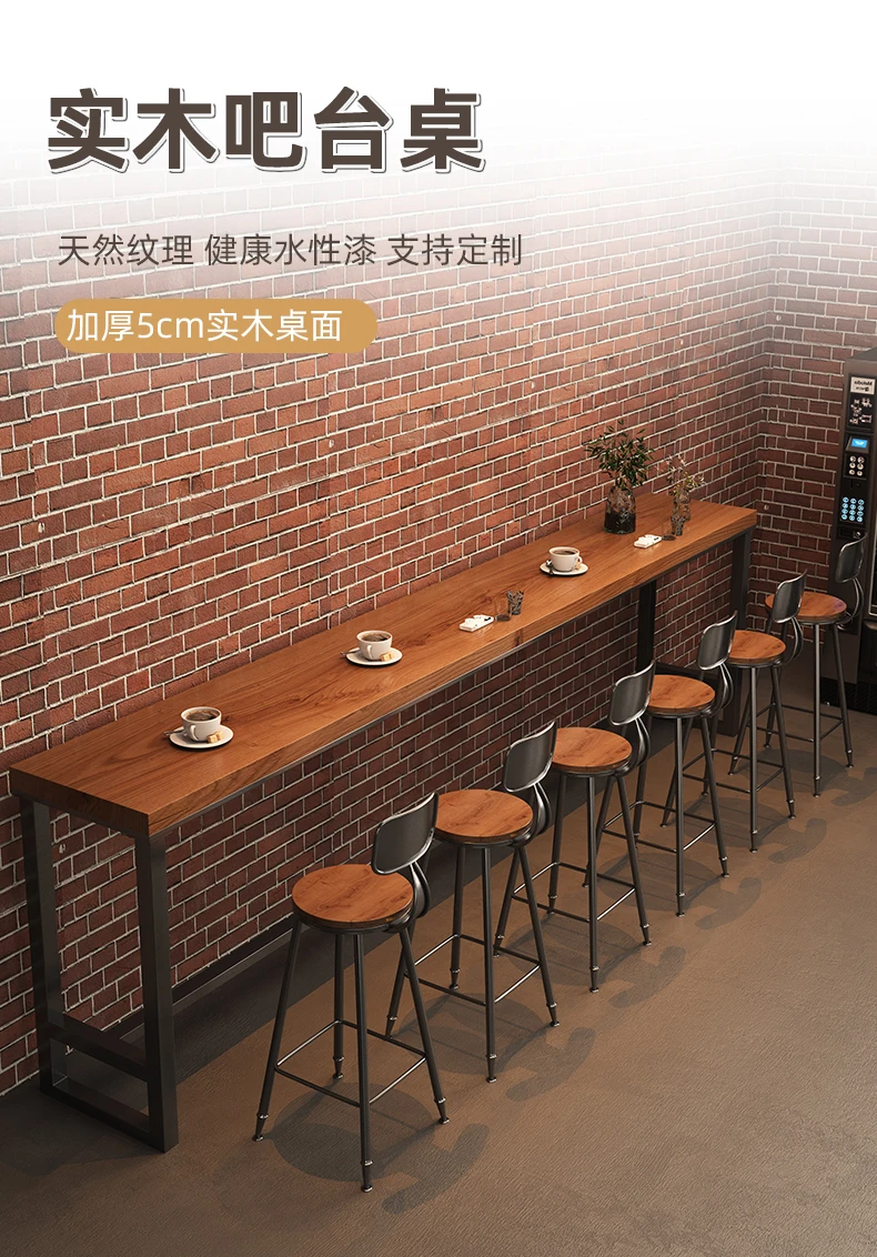 Bàn Bar bằng gỗ quán cafe, văn phòng, gia đình - Nội Thất Xuất Nhập Khẩu