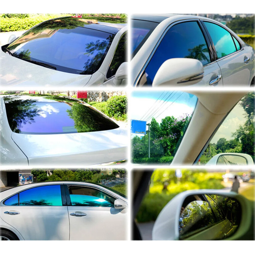 SUNICE Window Stickers Glass Tint Film 55% VLT Anti-UV Cool Change ...