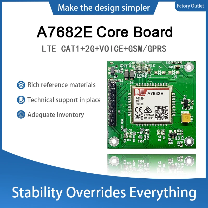 SIMCOM-A7682E-Core-board-LTE-Cat-1-module-LTE-FDD-GSM-GPRS-EDGE-A7682 ...