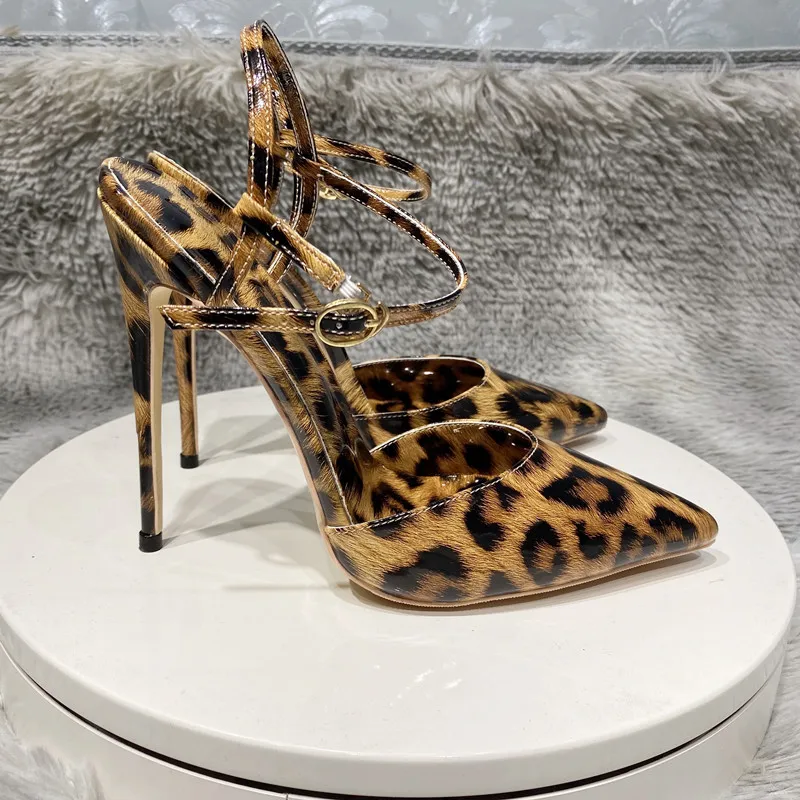 12cm-Sexy-Leopard-stripe-sandals-Women-s-leopard-print-gladiator ...