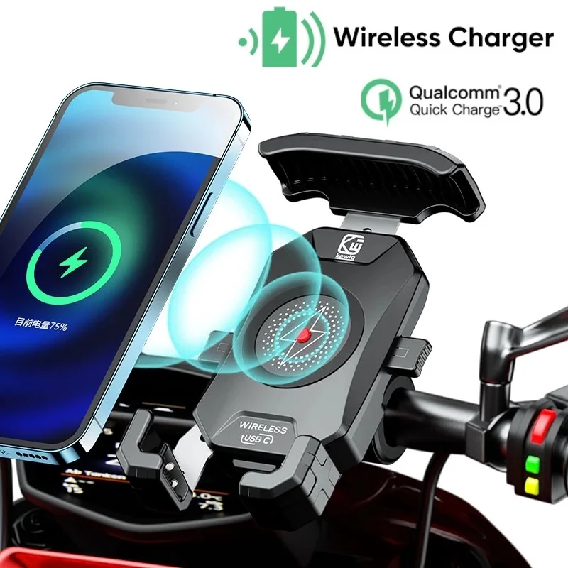 Motorcycle-Phone-Holder-15W-Wireless-Charger-QC3-0-USB-Charging-Mount ...