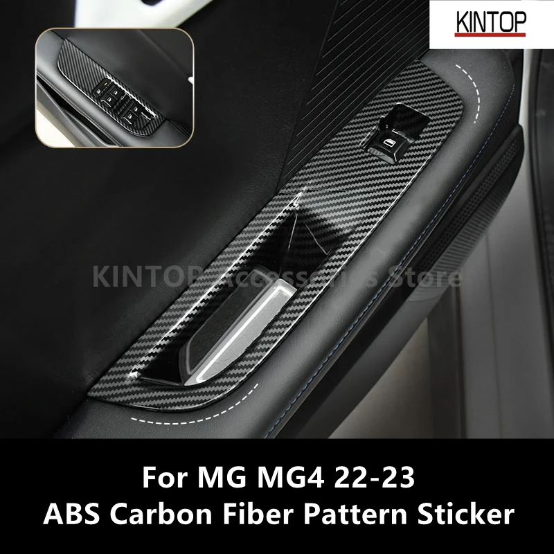 For-MG-MG4-22-23-ABS-Carbon-Fiber-Pattern-Sticker-Interior-Sporty-Refit ...