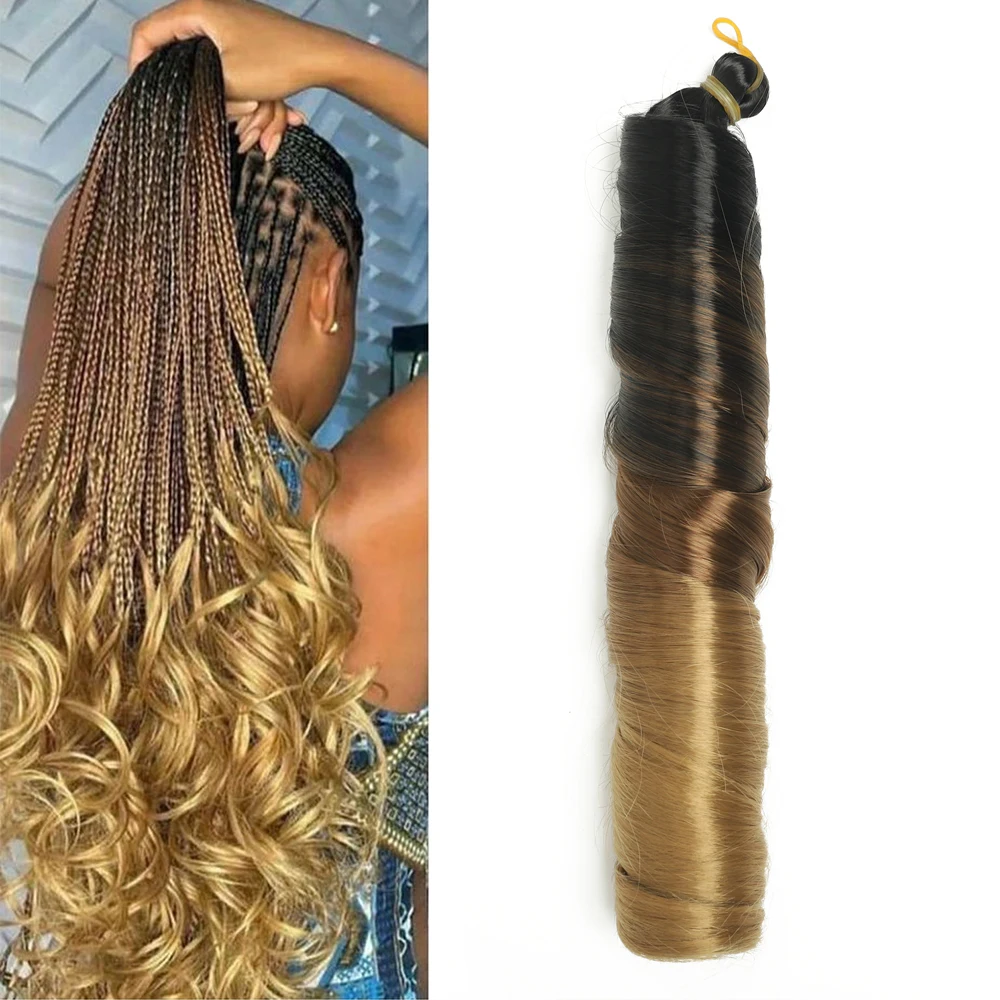 Ombre-Synthetic-20inch-French-Curly-Crochet-Hair-Spiral-Curls-Braids ...