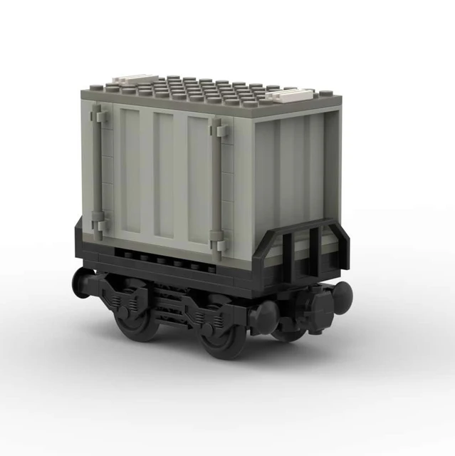 MOC City Train Carriage Building Blocks Freight Container Train ...