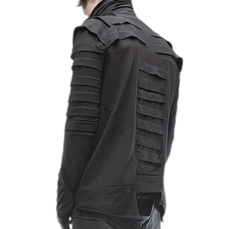 Sand Dune Waste Soil Style Folded Layered Black Ninja Chain Sleeve ...