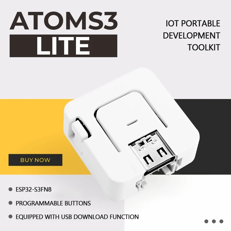 M5Stack-AtomS3-Lite-ESP32-S3-Programmable-Controller-with-USB-Download-Function-Embedded-IoT ...
