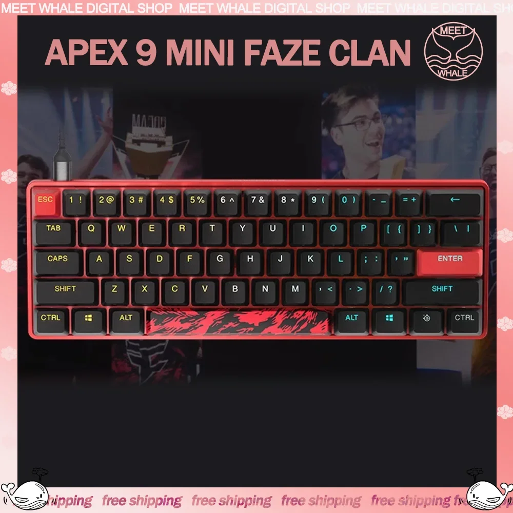SteelSeries-Apex-9-Mini-Faze-Clan-Gamer-Keyboard-60-Layout-Wired ...