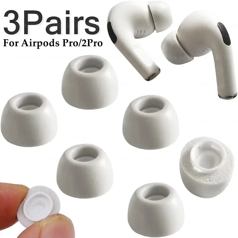 Memory Foam Ear Tips for AirPods Pro 1st 2nd Generation Anti-Slip ...