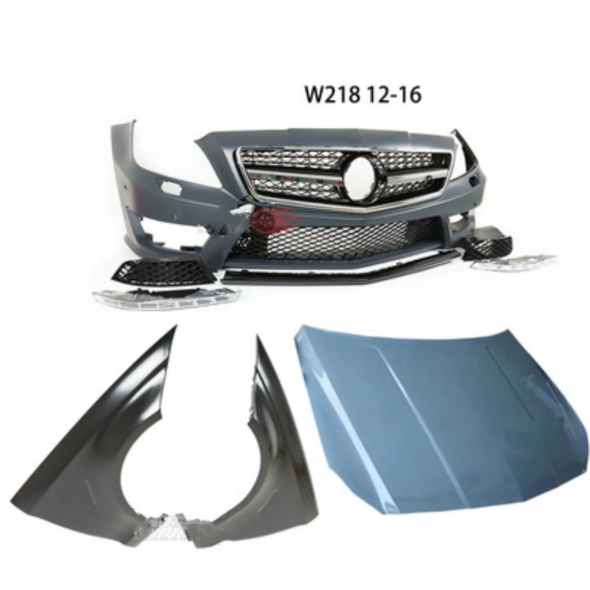 Car-Body-kit-front-bumper-surrounded-hood-cover-grille-fender-for ...