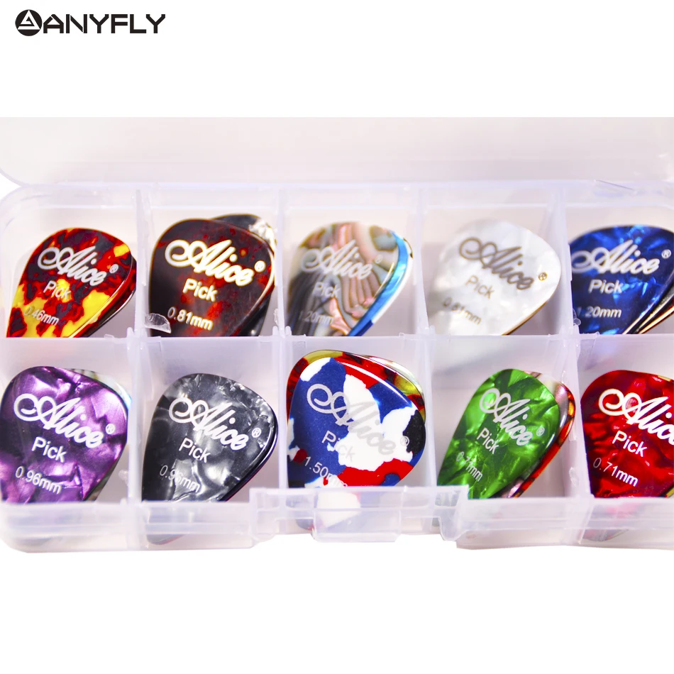 20pcs Alice Pearl Celluloid Acoustic Electric Guitar Picks Assorted ...