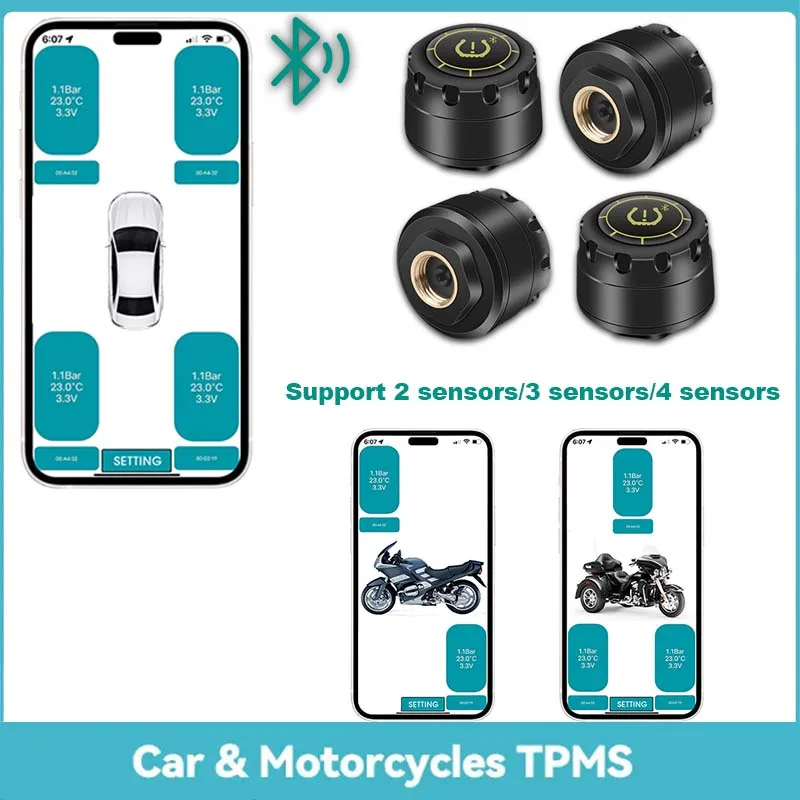 Car-TPMS-Tire-Pressure-Monitoring-System-Motorcycle-Car-Tyre-Pressure ...