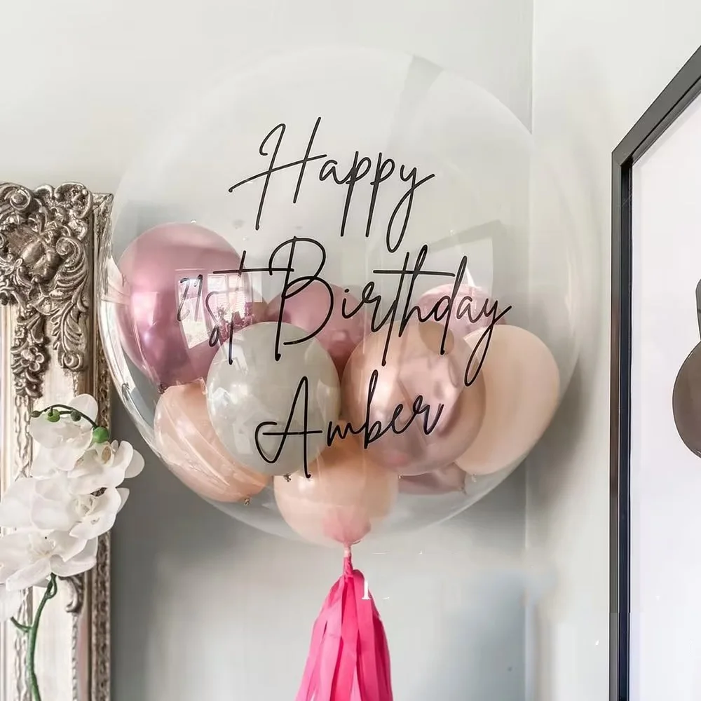 1Pcs-36inch-Bubble-Balloon-with-Customize-Sticker-Rose-Silver-Gold-Name ...